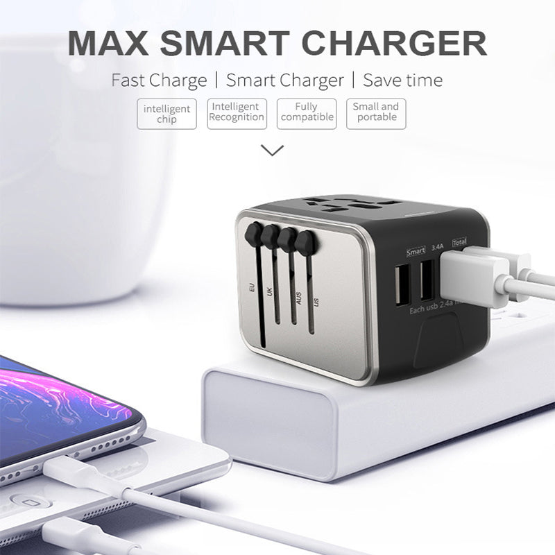 Universell Resadapter 100V–220V Smarta Spänningsomvandlare – cohopt